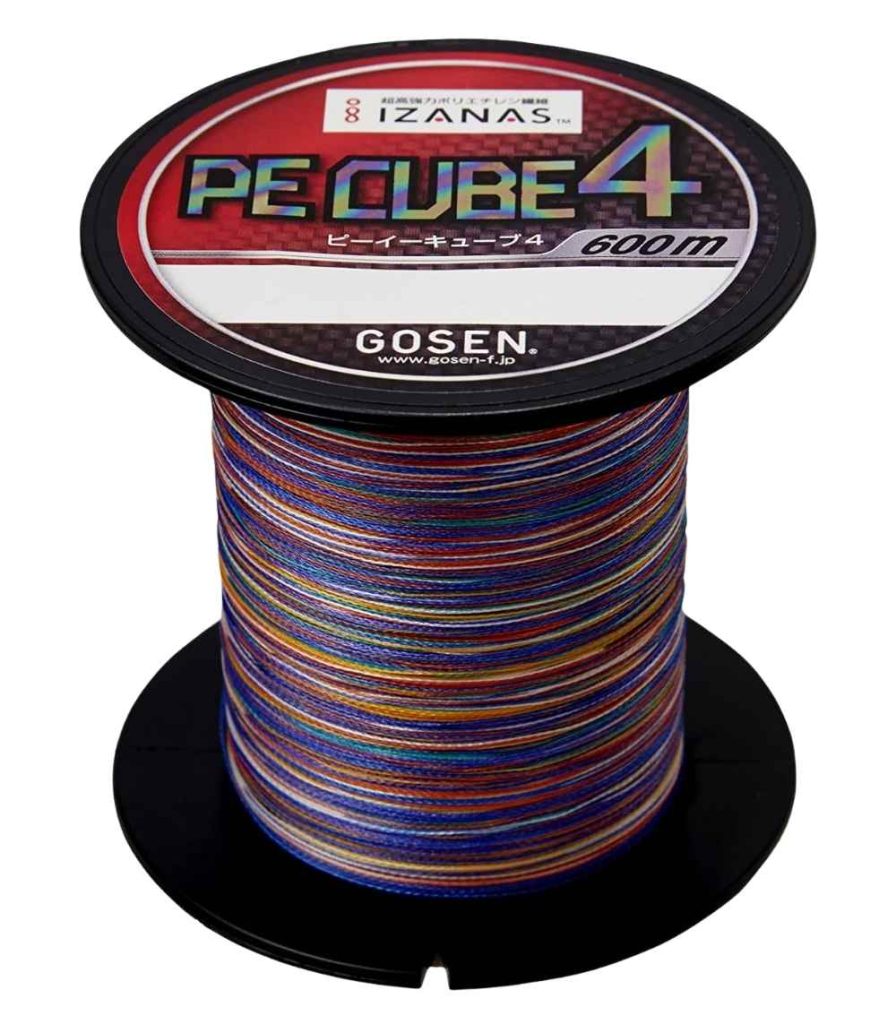 Gosen PE Cube4 Braided Line 600m Multi Color Spool – Barracuda Dubai